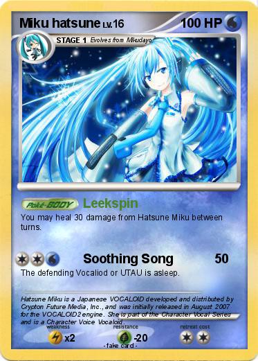 Pokémon Miku hatsune 101 101 - Leekspin - My Pokemon Card
