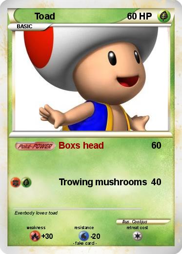 Pokémon Toad 388 388 - Boxs head - My Pokemon Card