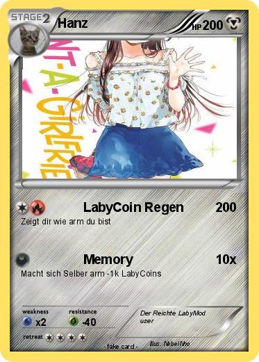 Pokémon Hanz - LabyCoin Regen - My Pokemon Card