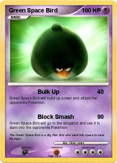 Pokémon Green Space Bird 1 1 - Bulk Up - My Pokemon Card