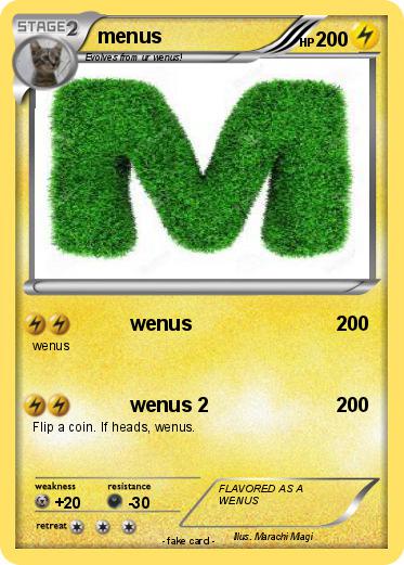 Pokémon menus - wenus - My Pokemon Card