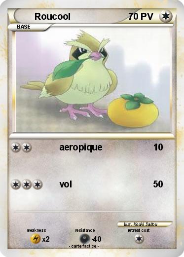 Pokémon Roucool 25 25 - aeropique - Ma carte Pokémon