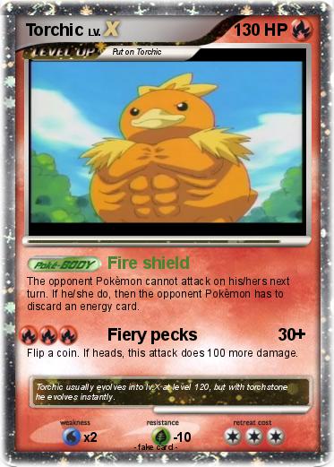 Pokémon Torchic 258 258 - Fire shield - My Pokemon Card