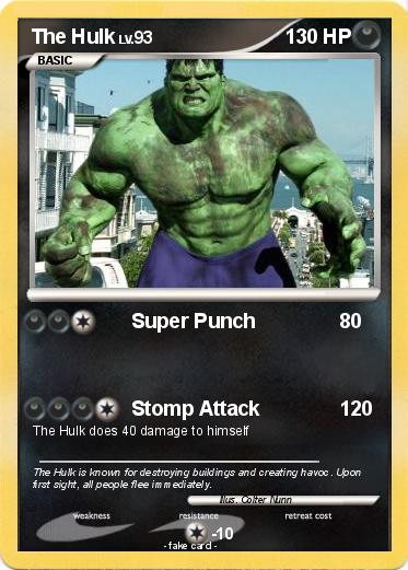Pokémon The Hulk 40 40 - Super Punch - My Pokemon Card