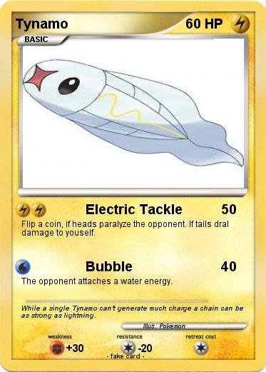 Pokémon Tynamo 52 52 - Electric Tackle - My Pokemon Card
