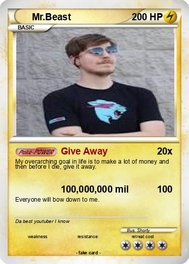 Pokémon Mr Beast 210 210 - Give Away - My Pokemon Card