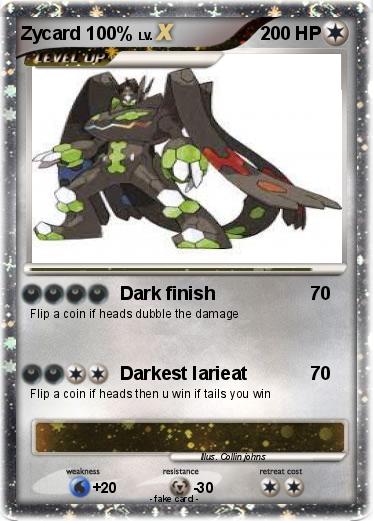 Pokémon Zycard 100 100 - Dark finish - My Pokemon Card