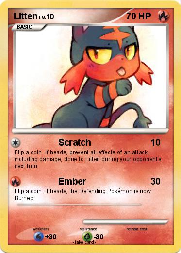 Pokémon Litten 142 142 - Scratch - My Pokemon Card