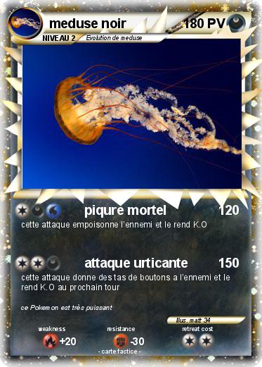 Pokémon meduse noir - piqure mortel - Ma carte Pokémon