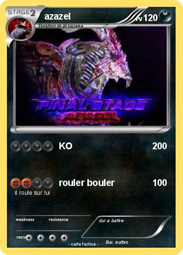 Pokémon azazel 21 21 - KO - Ma carte Pokémon
