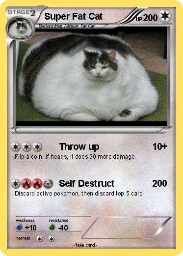 Pokémon Super Fat Cat 7 7 - Throw up - My Pokemon Card