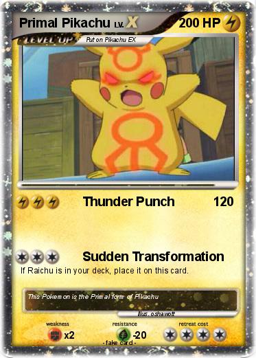 Pokémon Primal Pikachu 16 16 - Thunder Punch - My Pokemon Card