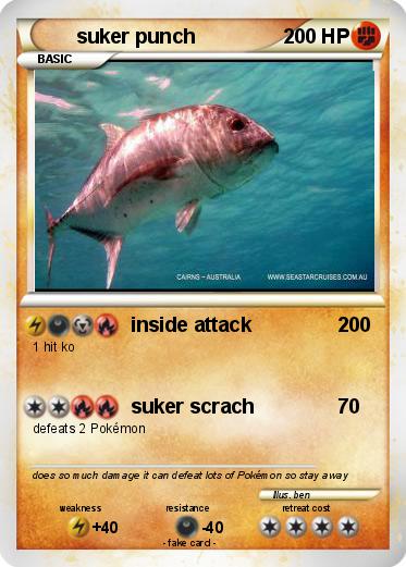 Pokémon suker punch - inside attack - My Pokemon Card