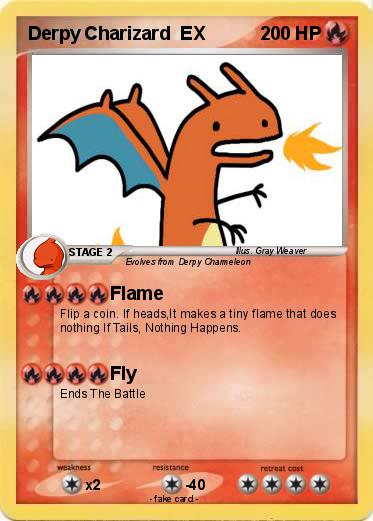 Pokémon Derpy Charizard EX - Flame - My Pokemon Card