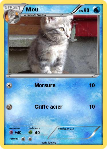 Pokémon Miou 45 45 - Morsure - Ma carte Pokémon