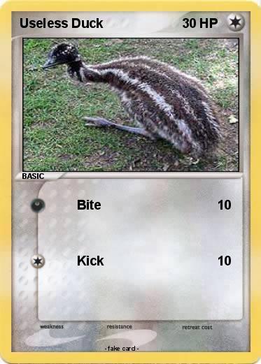 Pokémon Useless Duck - Bite - My Pokemon Card