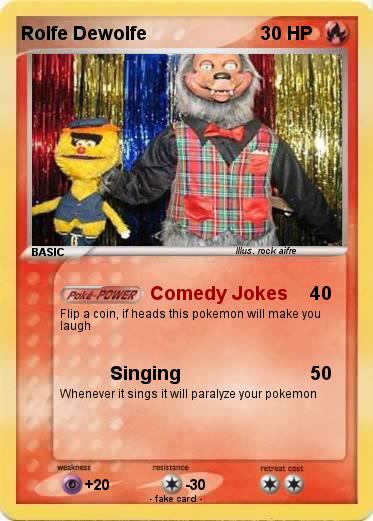 Pokémon Rolfe Dewolfe - Comedy Jokes - My Pokemon Card