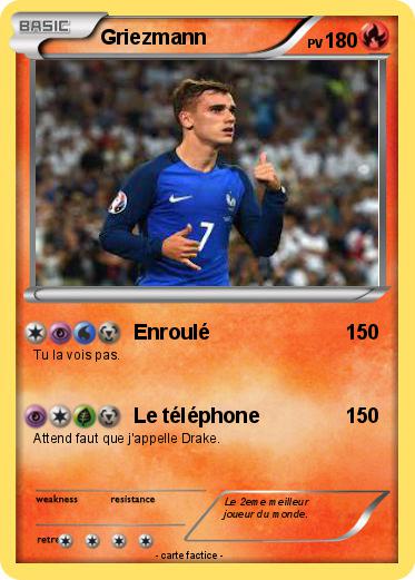 Pokémon Griezmann 50 50 - Enroulé - Ma carte Pokémon