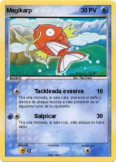 Pokémon Magikarp 1863 1863 - Tackleada evasiva - Mi carta pokémon
