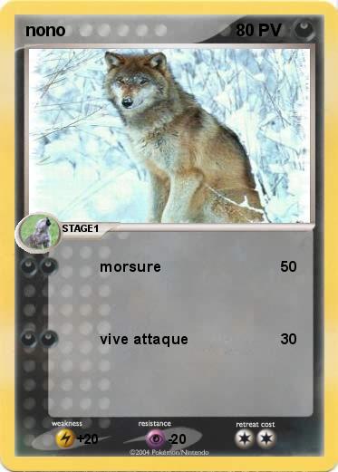 Pokémon nono 35 35 - morsure - Ma carte Pokémon