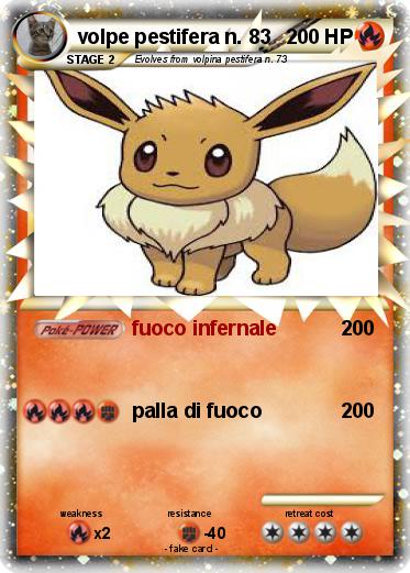 Pokémon volpe pestifera n 83 83 - fuoco infernale - My Pokemon Card