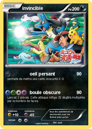 Pokémon invincible 133 133 - oeil persant - Ma carte Pokémon
