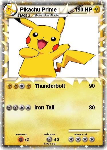 Pokémon Pikachu Prime 10 10 - Thunderbolt - My Pokemon Card