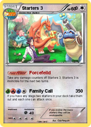 Pokémon Starters 3 1 1 - Forcefeild - My Pokemon Card