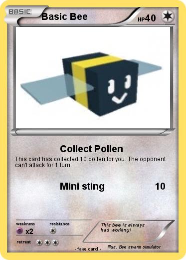 Pokémon Basic Bee 3 3 - Collect Pollen - My Pokemon Card