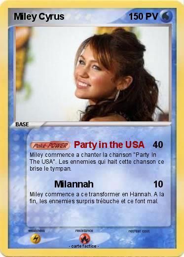 Pokémon Miley Cyrus 74 74 - Party in the USA - Ma carte Pokémon