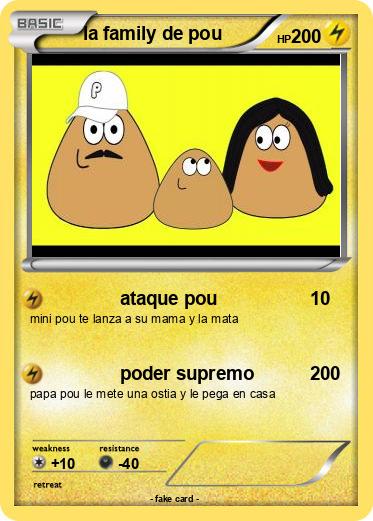 Pokémon la family de pou - ataque pou - Mi carta pokémon