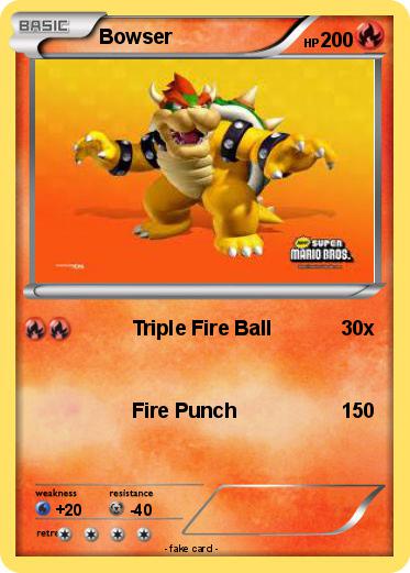 Pokémon Bowser 4084 4084 - Triple Fire Ball - My Pokemon Card