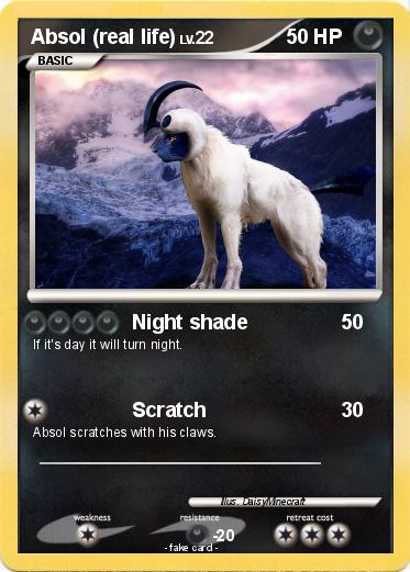 Pokémon Absol real life - Night shade - My Pokemon Card