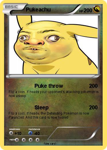Pokémon Pukeachu 5 5 - Puke throw - My Pokemon Card