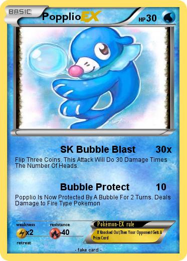 Pokémon Popplio 165 165 - SK Bubble Blast - My Pokemon Card
