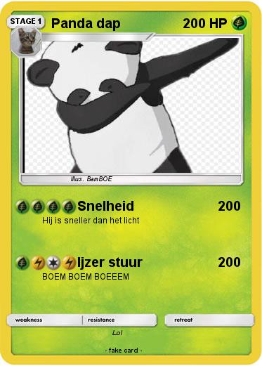 Pokémon Panda dap - Snelheid - My Pokemon Card