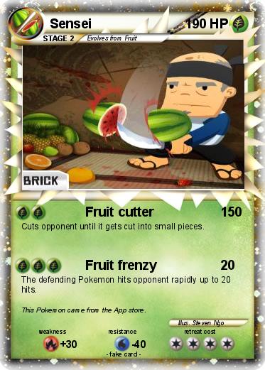 Pokémon Sensei 74 74 - Fruit cutter - My Pokemon Card