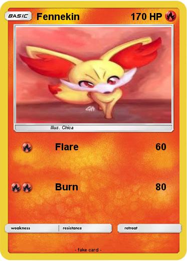 Pokémon Fennekin 524 524 - Flare - My Pokemon Card