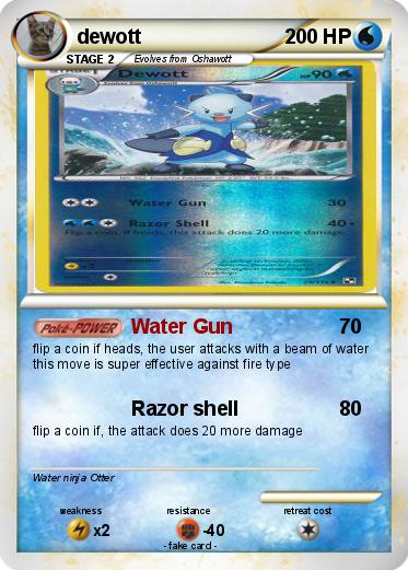 Pokémon dewott 377 377 - Water Gun - My Pokemon Card