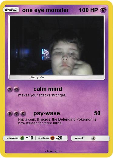 Pokémon one eye monster 1 1 - calm mind - My Pokemon Card