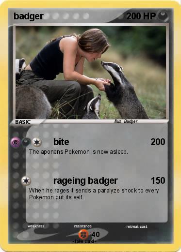 Pokémon badger 29 29 - bite - My Pokemon Card