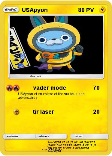 Pokémon USApyon 7 7 - vader mode - Ma carte Pokémon