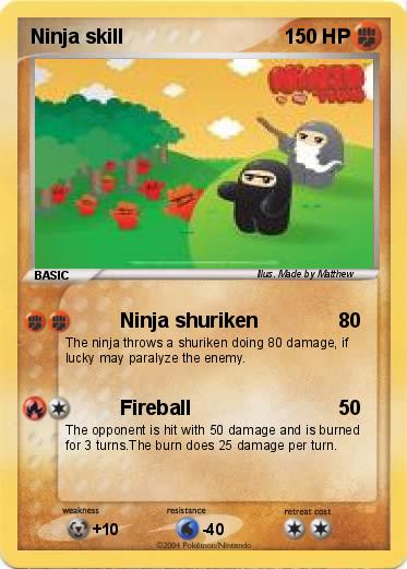 Pokémon Ninja skill - Ninja shuriken - My Pokemon Card