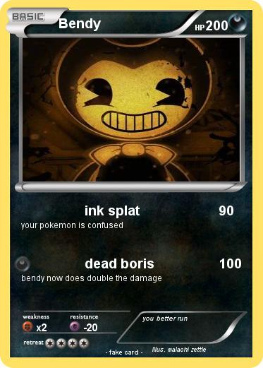Pokémon Bendy 264 264 - ink splat - My Pokemon Card