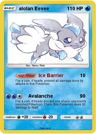 Pokémon alolan Eevee 2 2 - Ice Barrier - My Pokemon Card