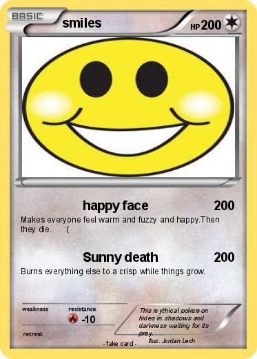 Pokémon smiles 23 23 - happy face - My Pokemon Card