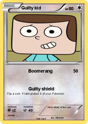 Pokémon Guilty kid - Boomerang - My Pokemon Card