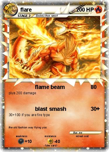 Pokémon flare 77 77 - flame beam - My Pokemon Card