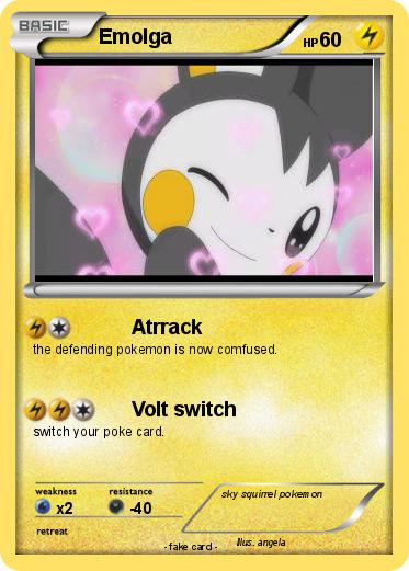 Pokémon Emolga 466 466 - Atrrack - My Pokemon Card
