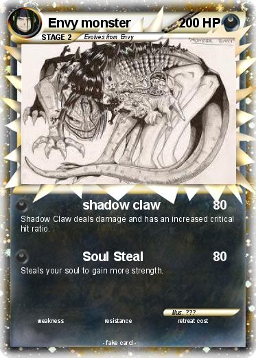 Pokémon Envy monster - shadow claw - My Pokemon Card